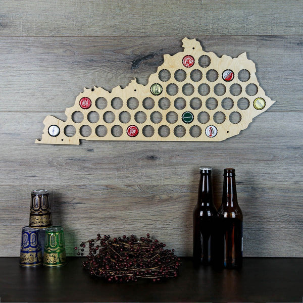 Kentucky Beer Cap Map - Torched Products
