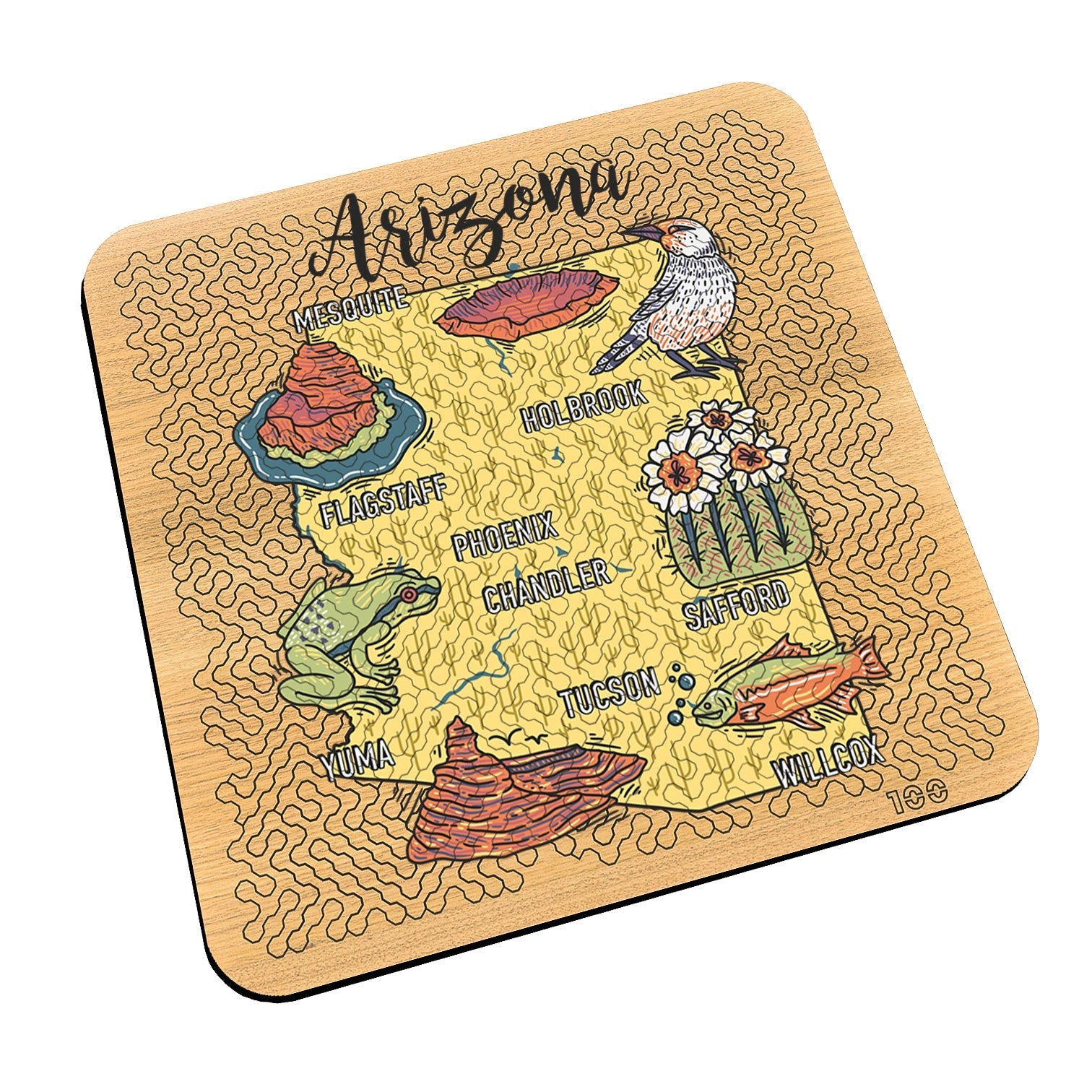 State Pride Map Design Mind Bending Octagonal 100 Piece Puzzle ...