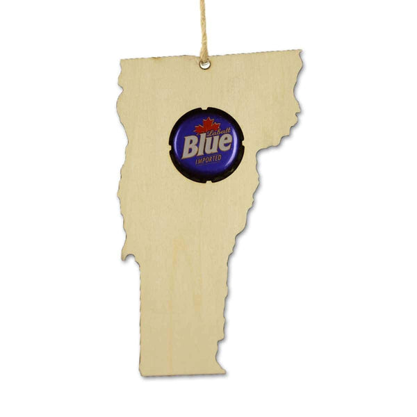 Vermont Beer Cap Map Ornaments - Torched Products